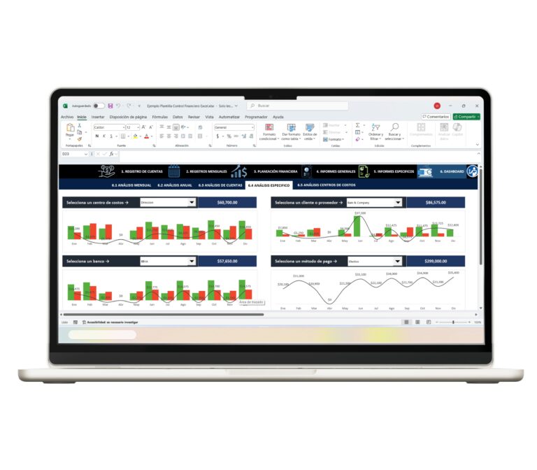 Control Financiero en Excel | Dashboard Financiero en Excel