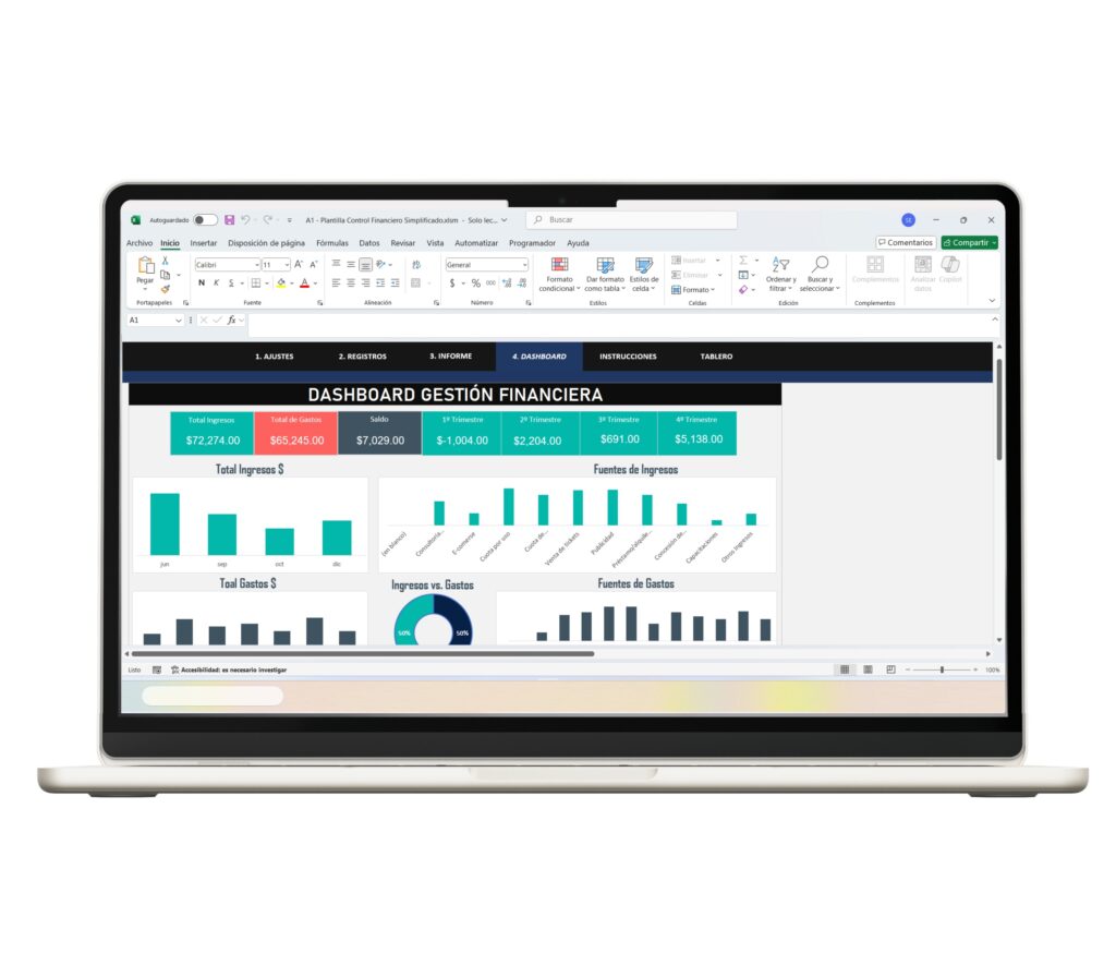 Control Financiero Excel Gratis | Dashboard Excel Gratis - Solís ...